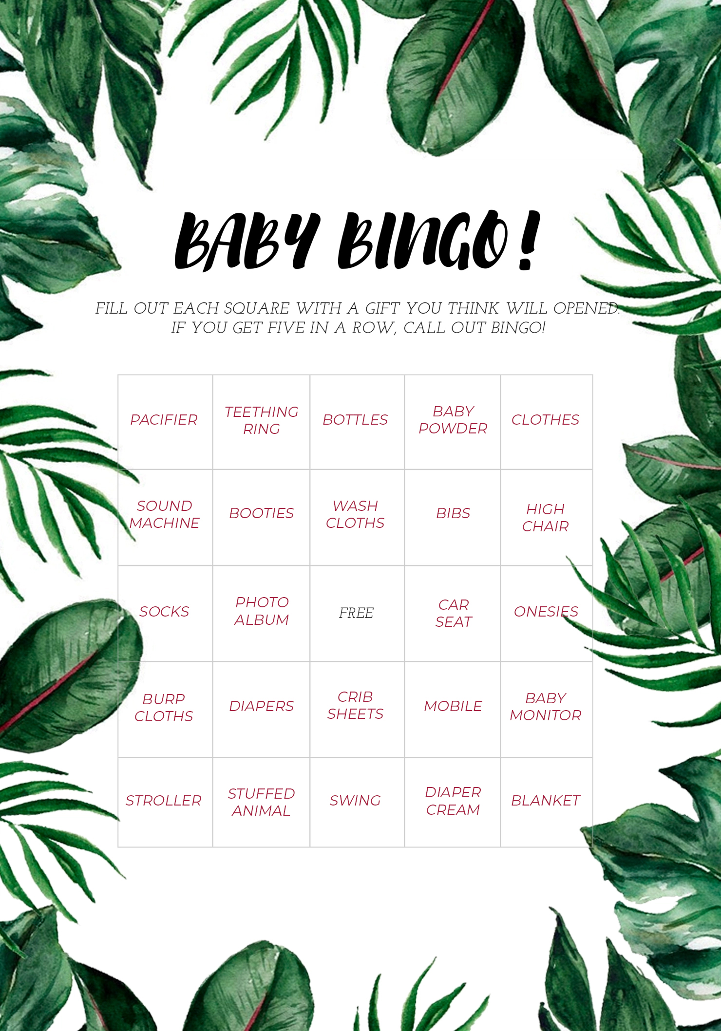 Virtual Baby Shower Games