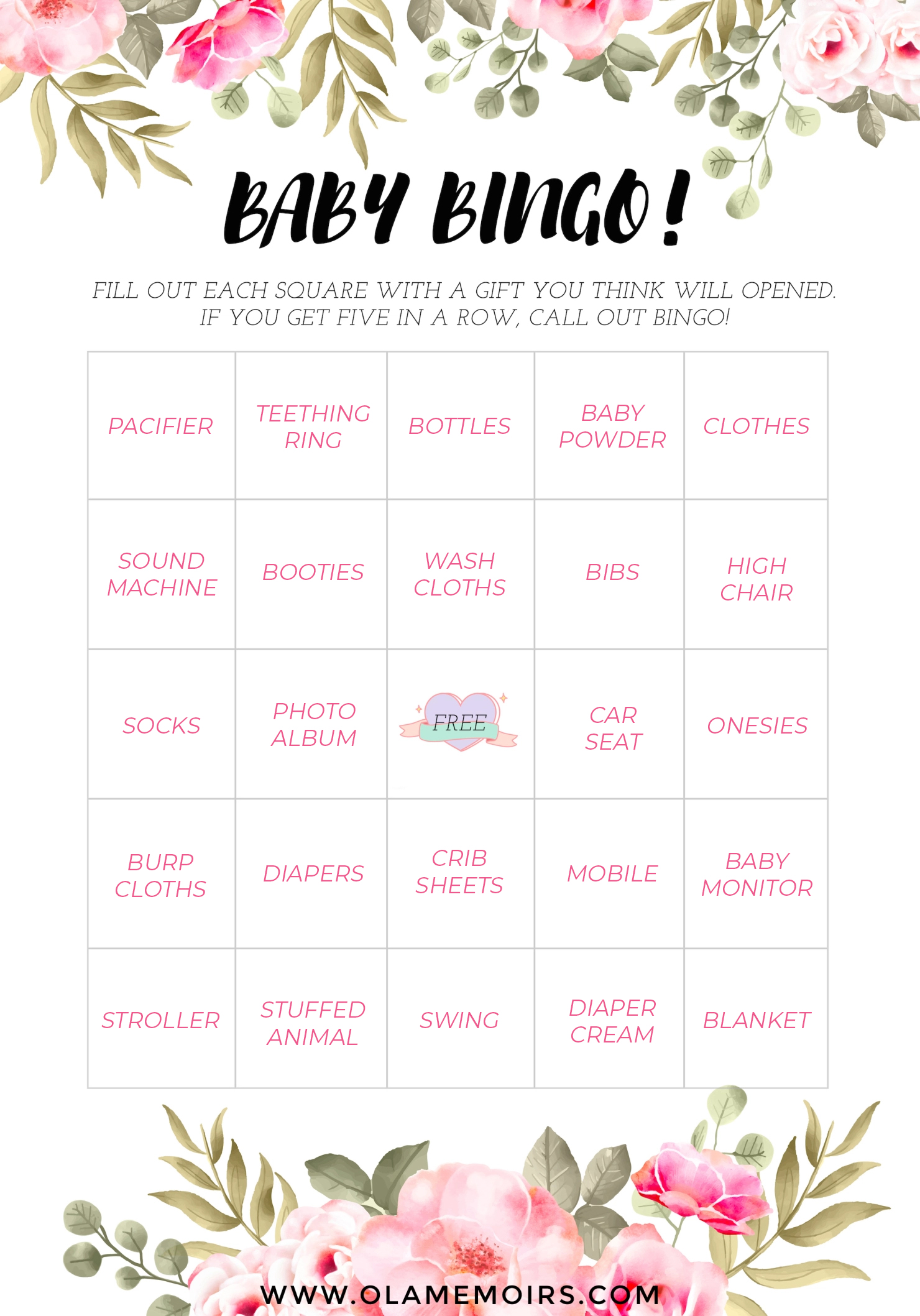 Virtual Baby Shower Games